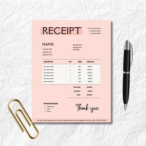 Customizable Invoice and Receipt Template Bundle Canva - Etsy