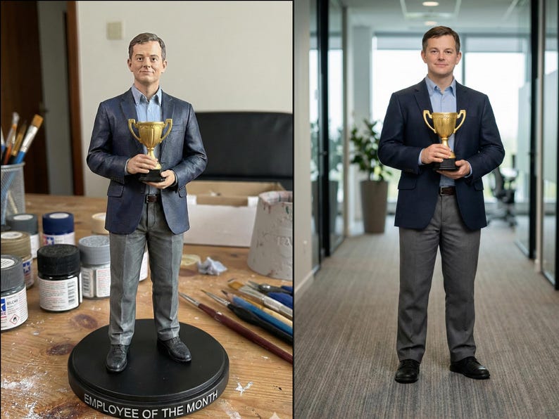Custom 3D Printed Graduation Figurine From Photo | Personalized 3D Mini ...