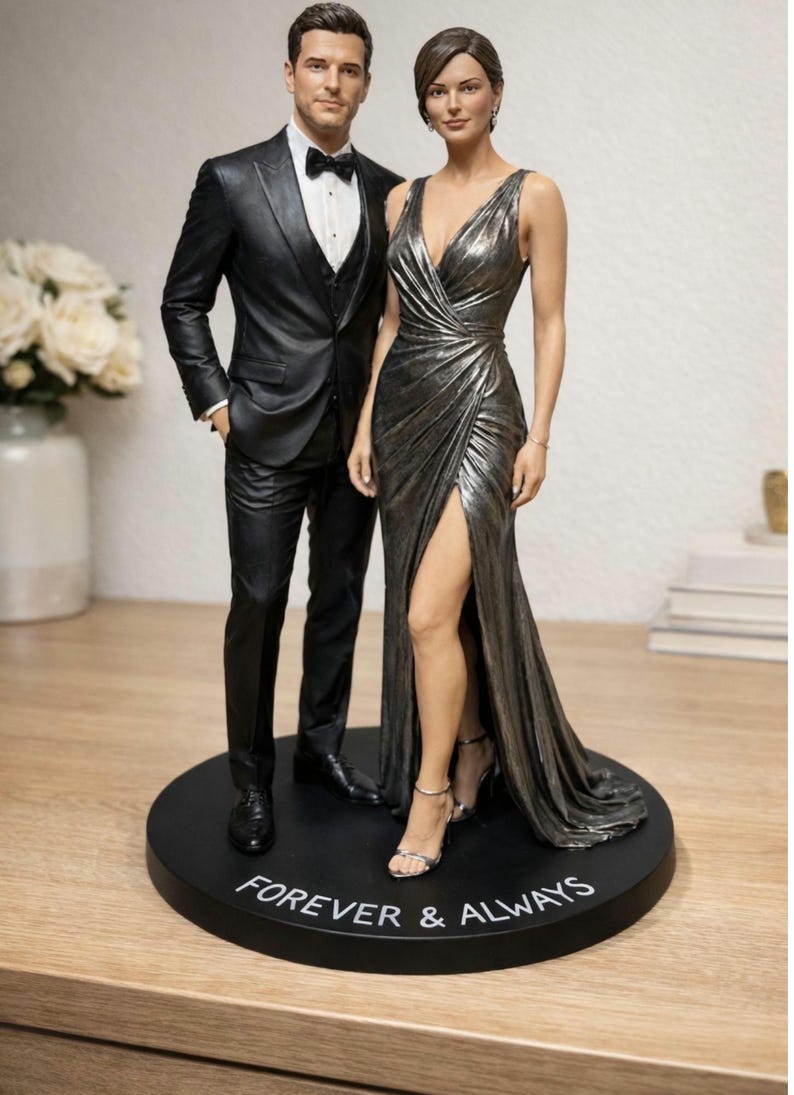 Custom 3D Figures From Photo | Personalized Romantic Couple Sculpture ...
