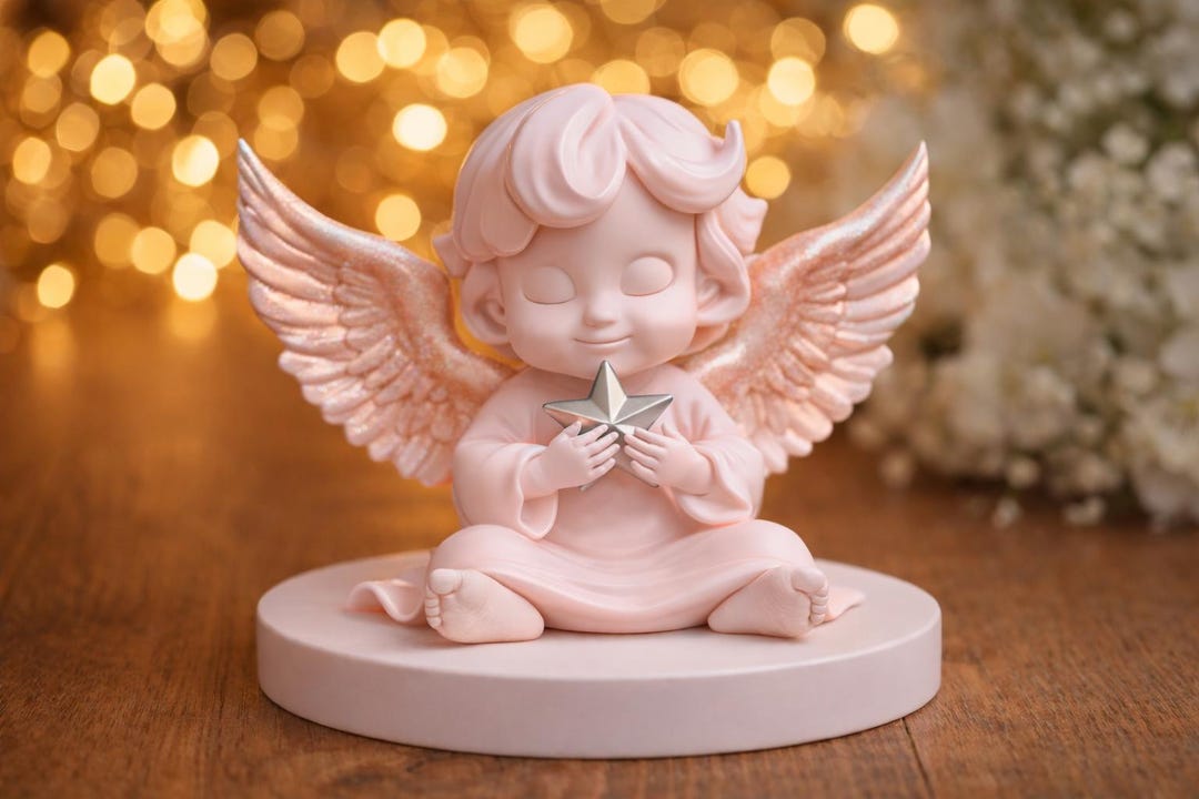 Angel Holding Star STL File | 3D Printable Guardian Angel Figurine ...