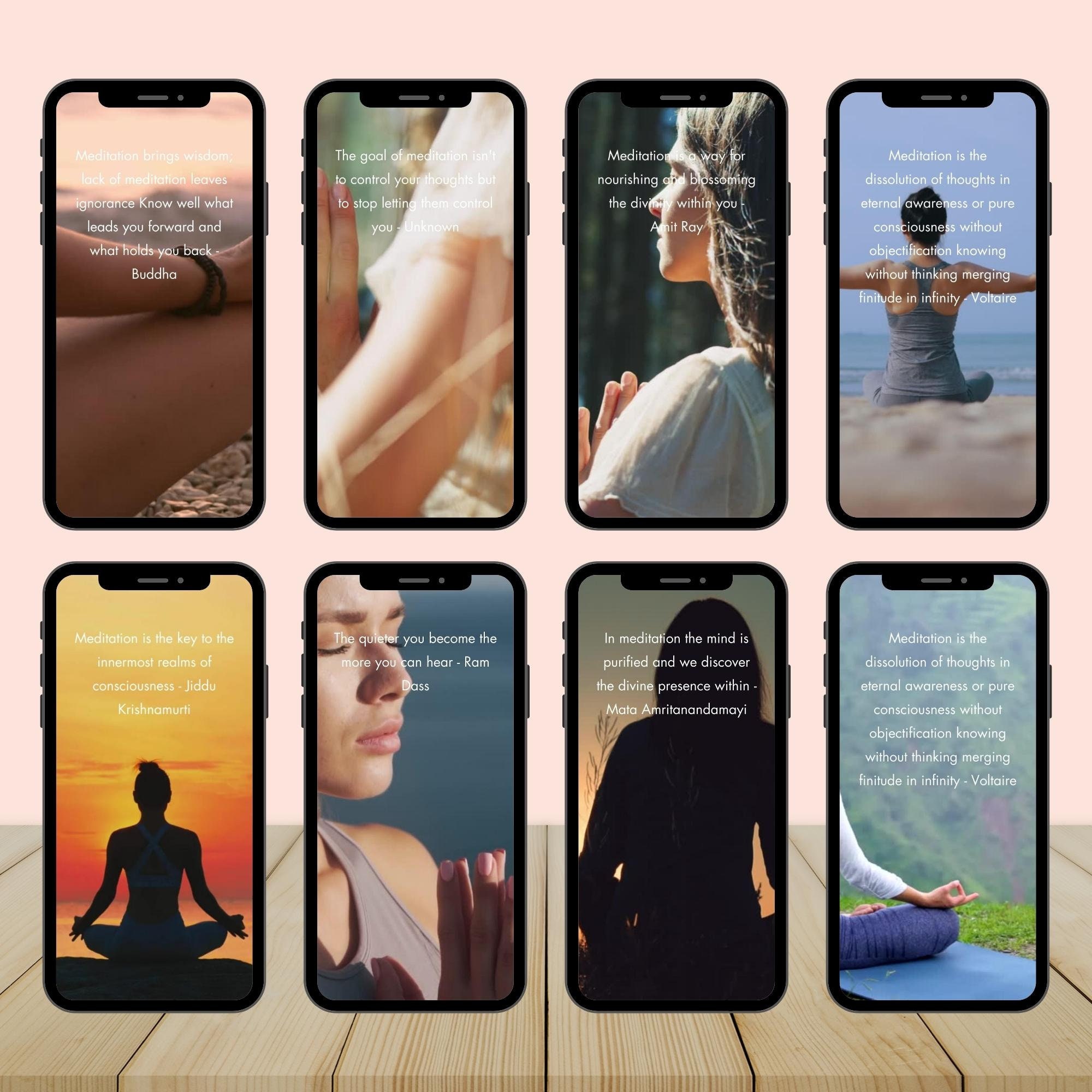 121 Meditation Quotes Video Reels Bundle, Youtube Shorts, Instagram ...