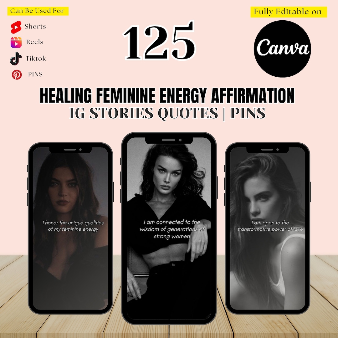 125 Healing Feminine Energy Affirmation , Instagram Stories, Pinterest ...