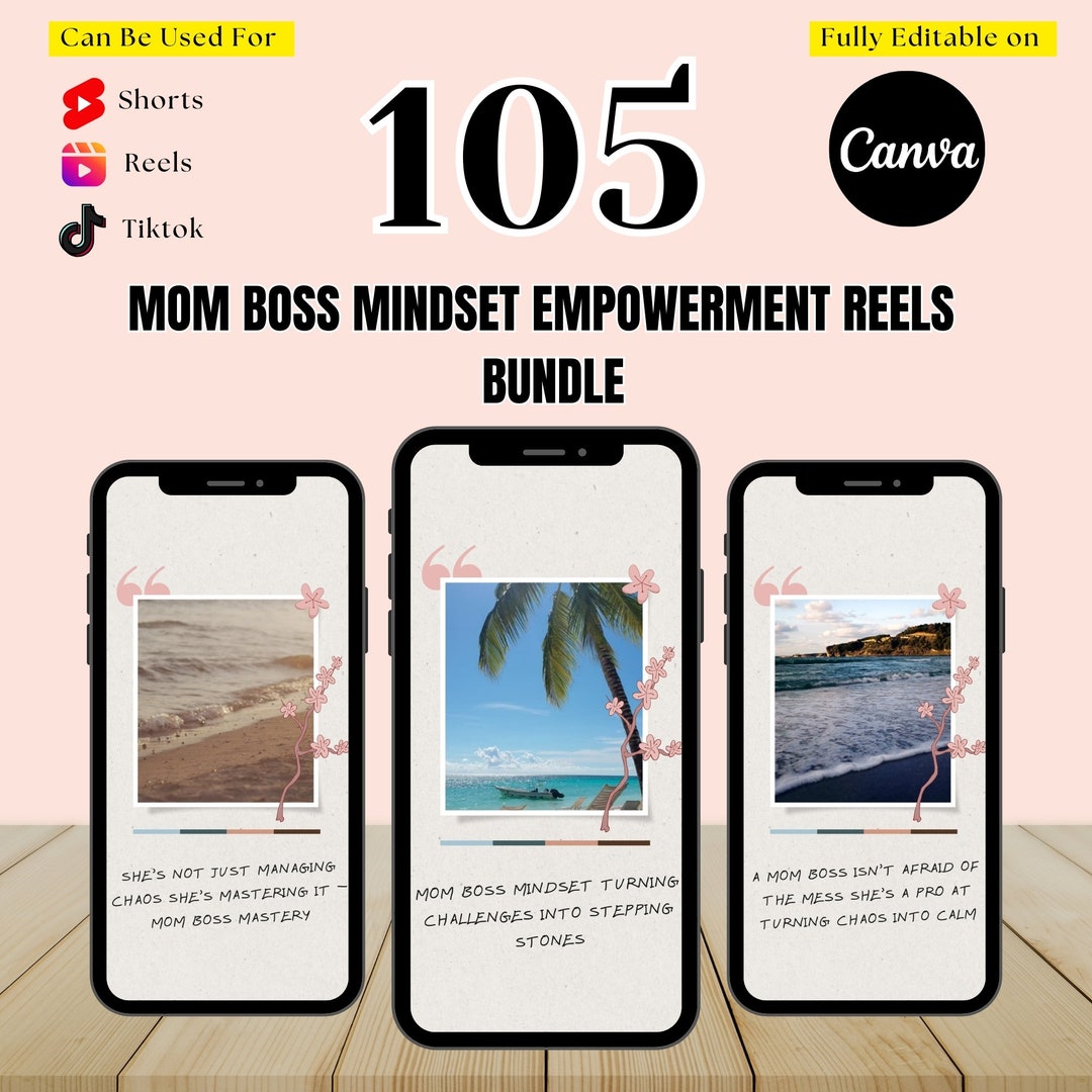 105 Mom Boss Mindset Empowerment Video Reels Bundle Youtube - Etsy