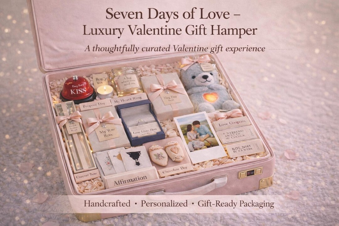 Valentine Week Gift Hamper for Girlfriend | 7 Days Love Gift Box With ...