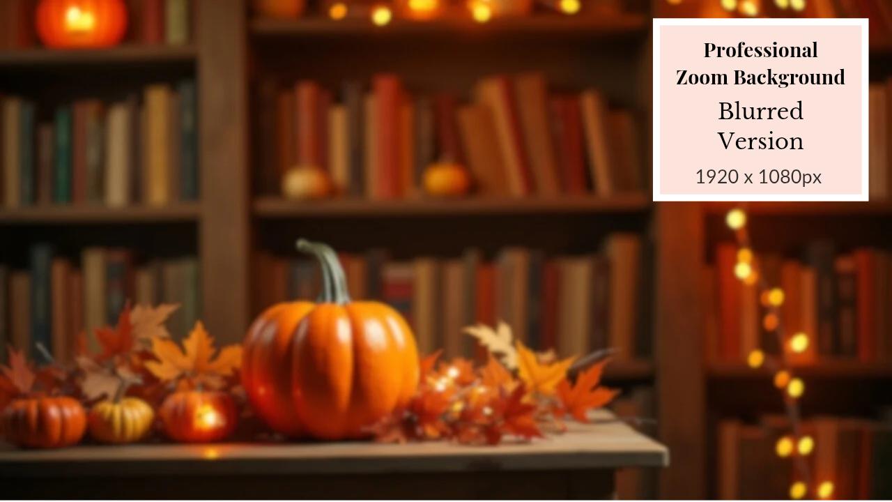 Cozy Autumn Zoom Background | Rustic Pumpkin Spice Fall Virtual ...