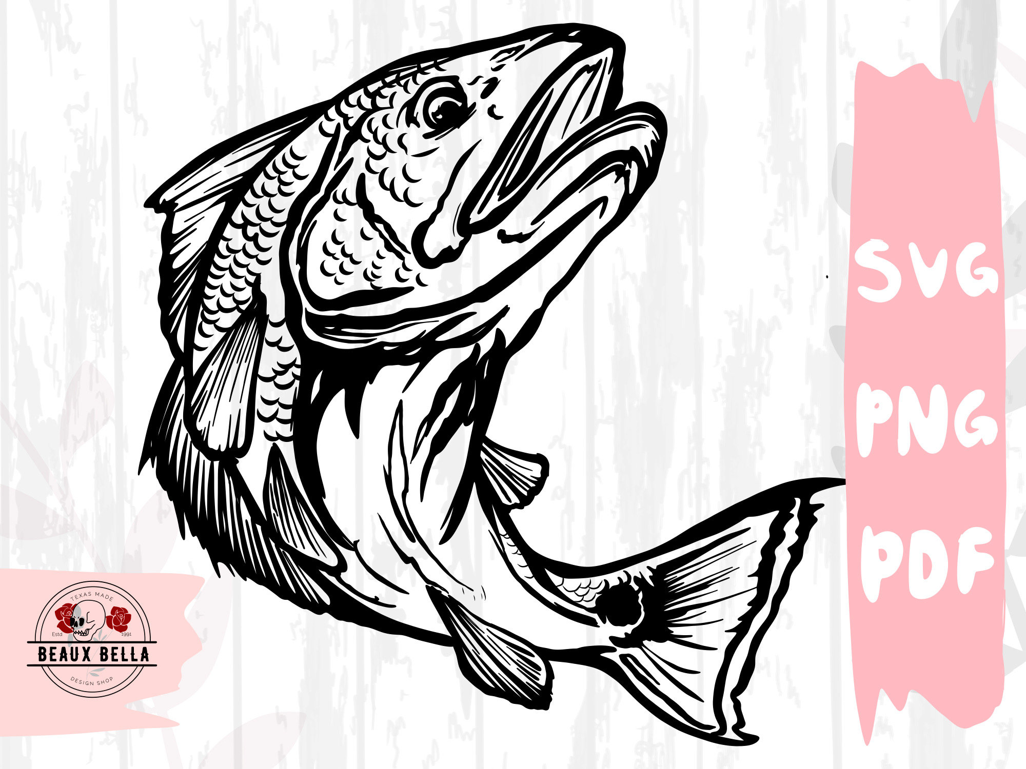 Redfish Svg Fish Svg Redfish Pattern Svg Vector Redfish - Etsy