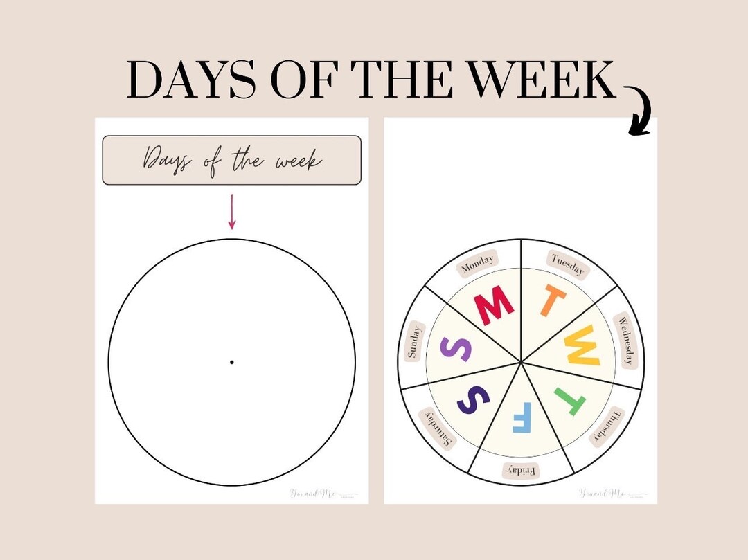 Days of the Week Wheel Circle Time Weekdays Chart Morning Time - Etsy