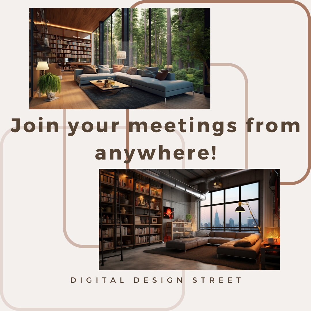 Modern Lounge Virtual Background Zoom Background Microsoft Teams Google ...