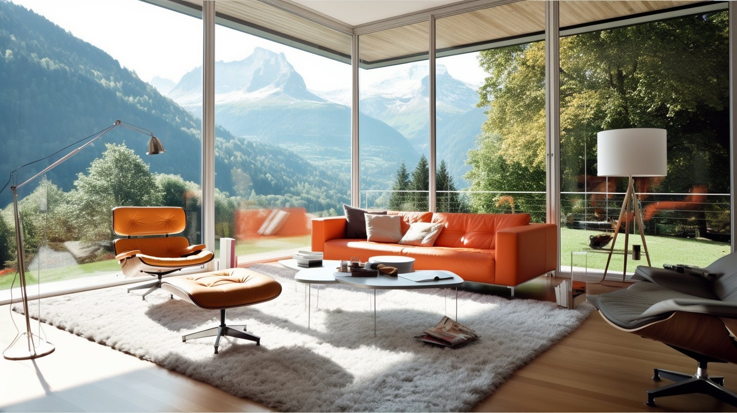 Living Room Mountain View Virtual Background Zoom Background Microsoft ...