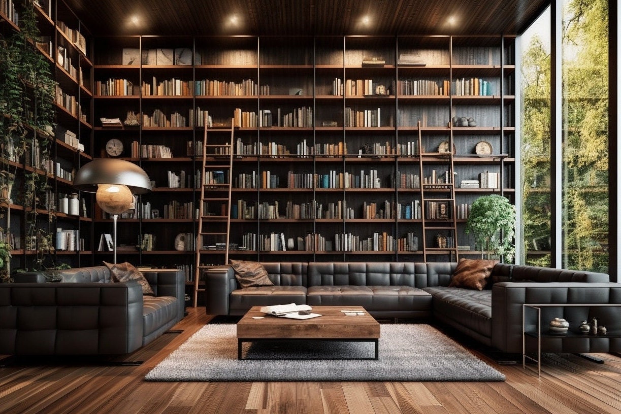 Bookshelf Living Room Virtual Background Zoom Background Microsoft ...
