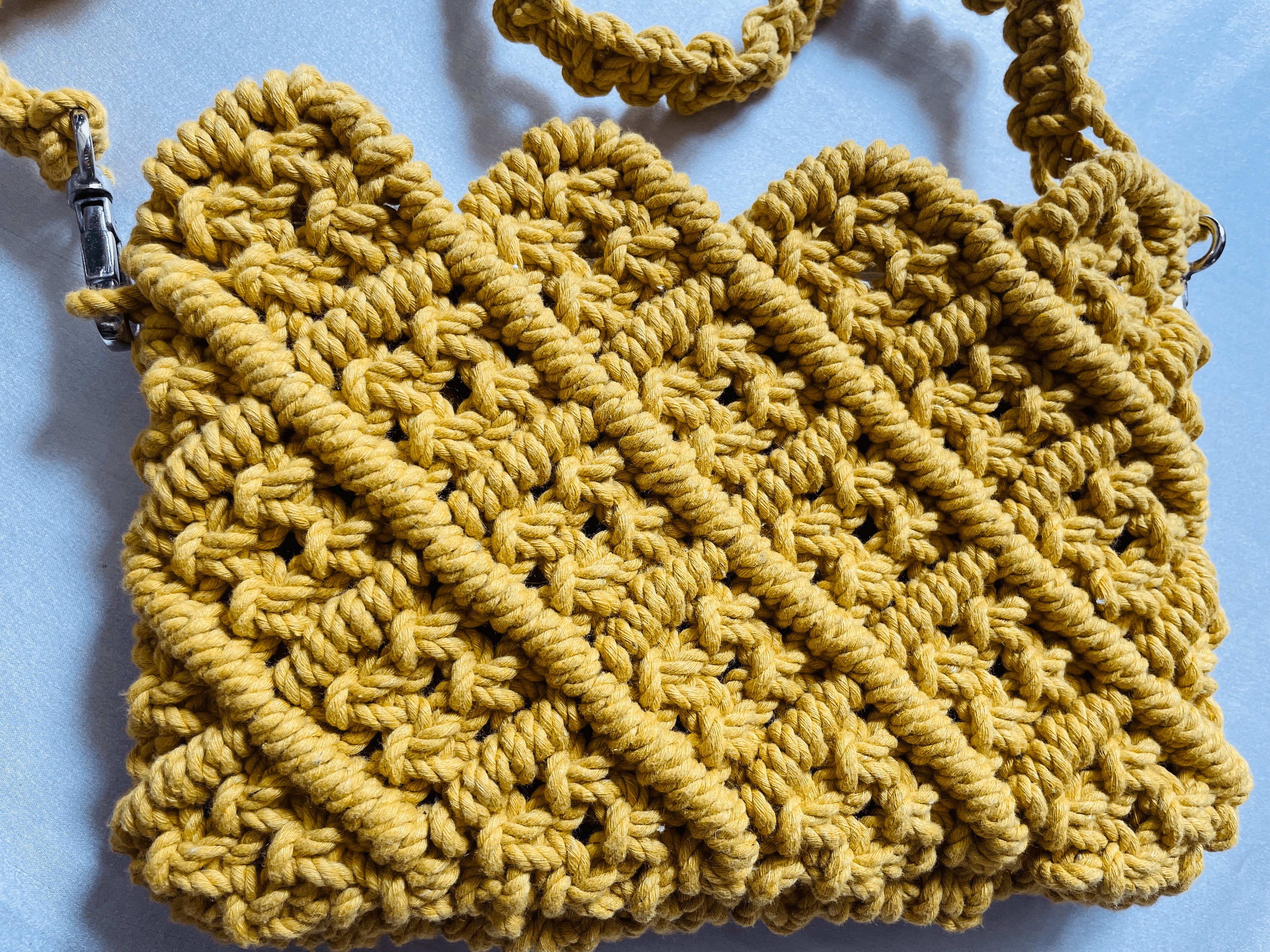 Handmade Macrame Handbag With Wooden Handle Perfect for Casual and ...