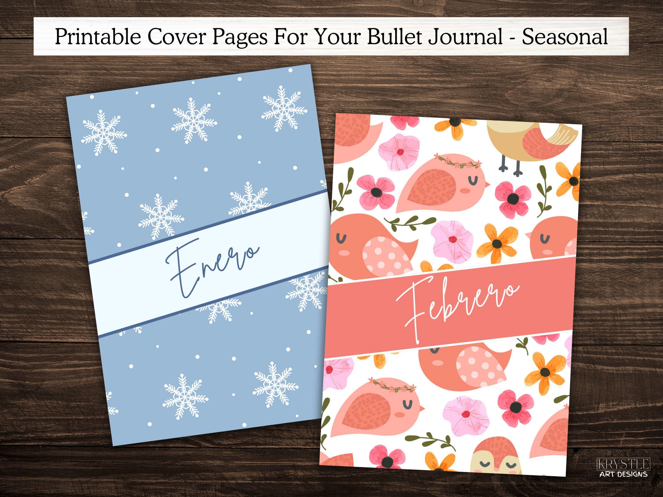 Printable Spanish Monthly Planner Covers: Floral A5/A4 Journal (digital ...