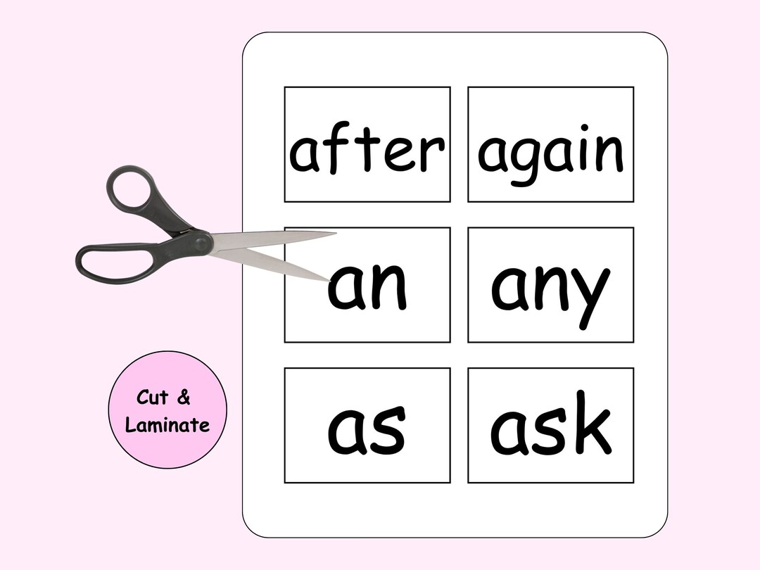 First Grade Sight Words Flashcard - 41 Printable Flashcards - Dolch ...