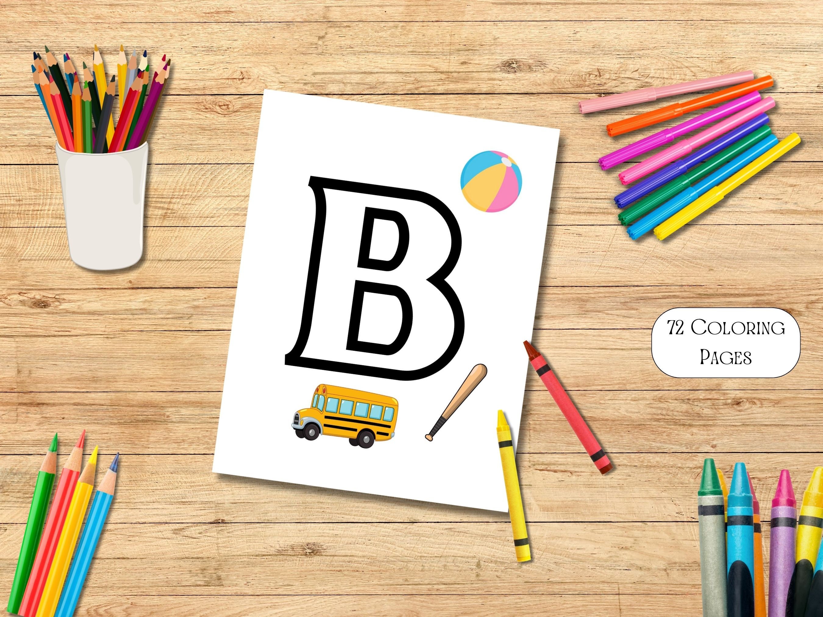 Large Print Alphabet Coloring Worksheets Kindergarten Teaching ...