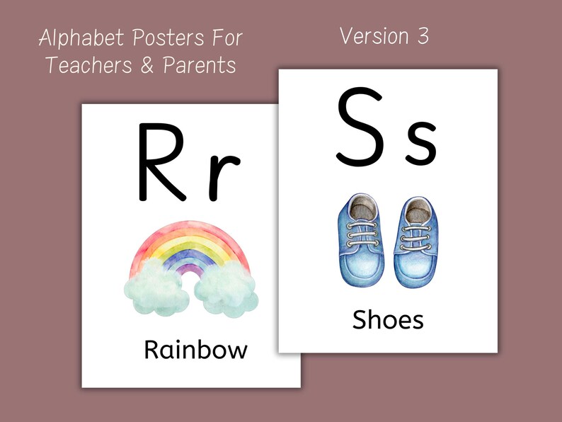 Alphabet Poster for Classroom Printable Alphabet Posters for Nursery ...