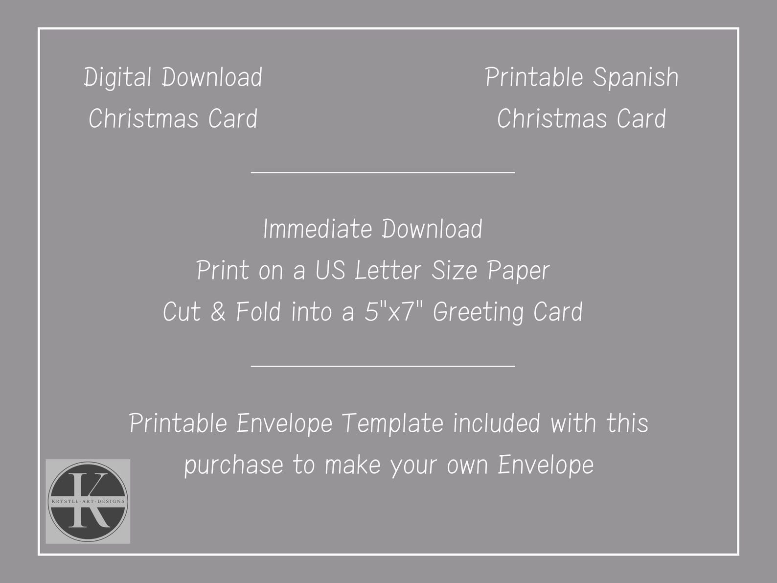 Feliz Navidad Printable Card Printable Spanish Christmas Card Spanish ...
