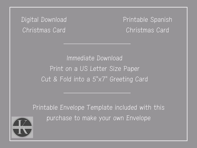 Feliz Navidad Printable Card Printable Spanish Christmas Card Spanish ...