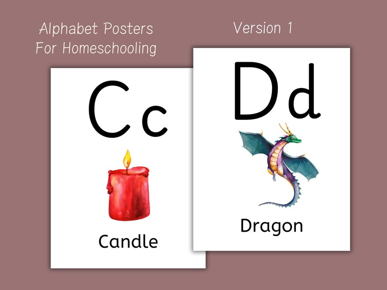 Alphabet Poster for Classroom Printable Alphabet Posters for Nursery ...