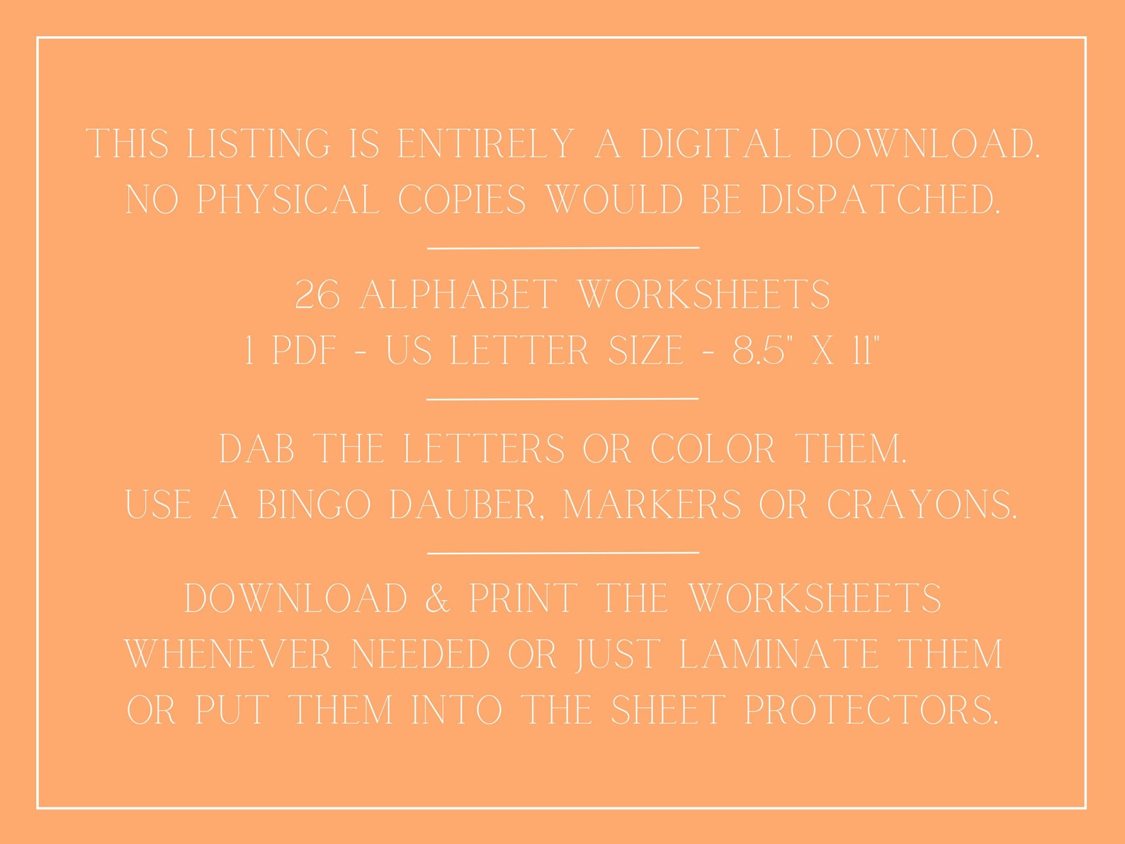 Dab the Letters Worksheets. 26 Printable Lowercase Alphabet Dab It ...