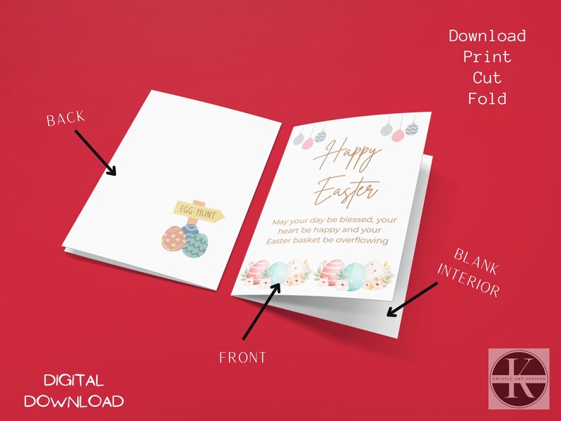 Happy Easter Printable Card | Printable Easter Greeting Card for ...