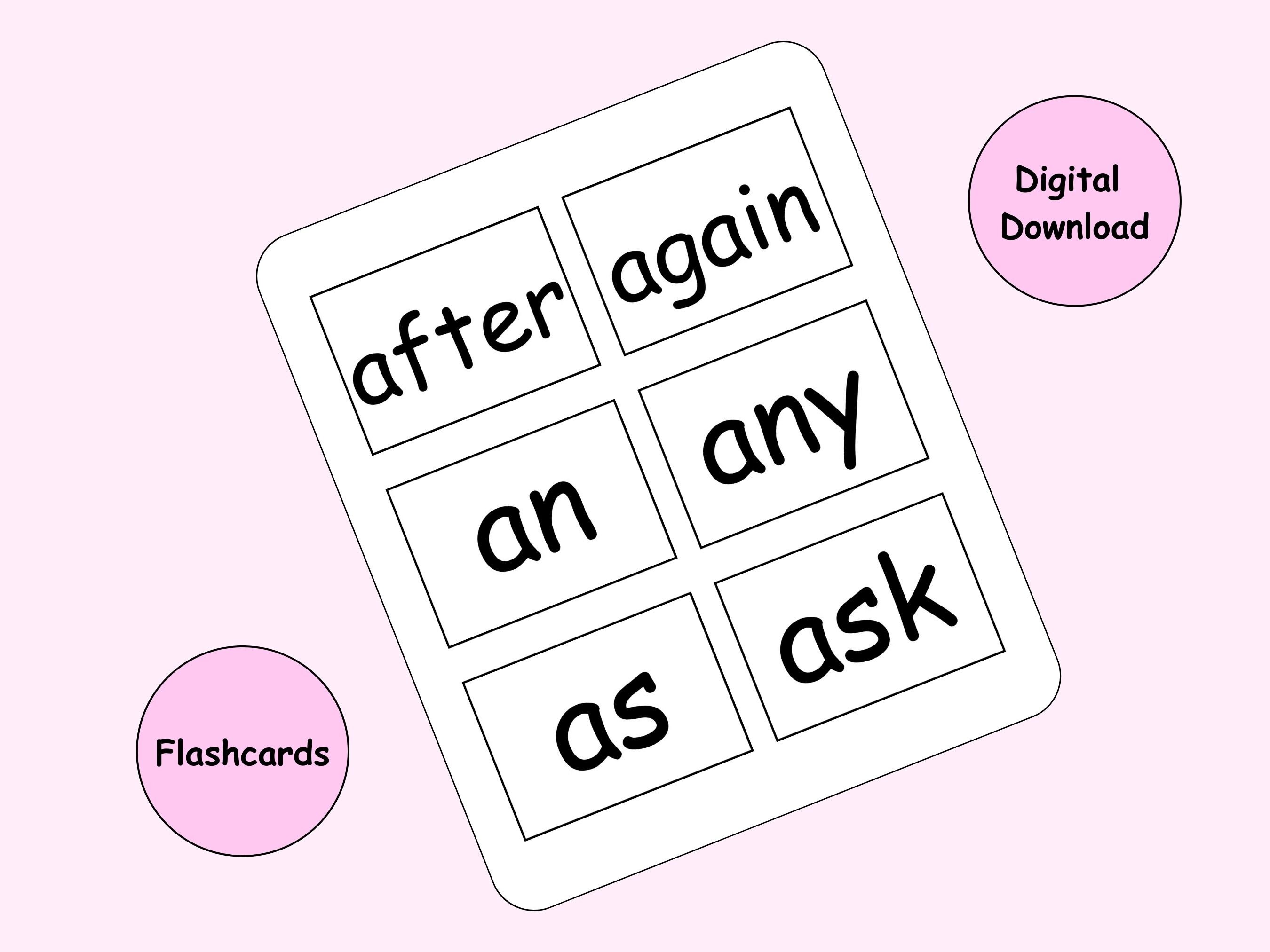 First Grade Sight Words Flashcard 41 Printable Flashcards Dolch Sight ...