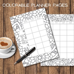 12 Month Calendar Pages With 12 Cover Pages 2 Page Spread Printable A5 ...