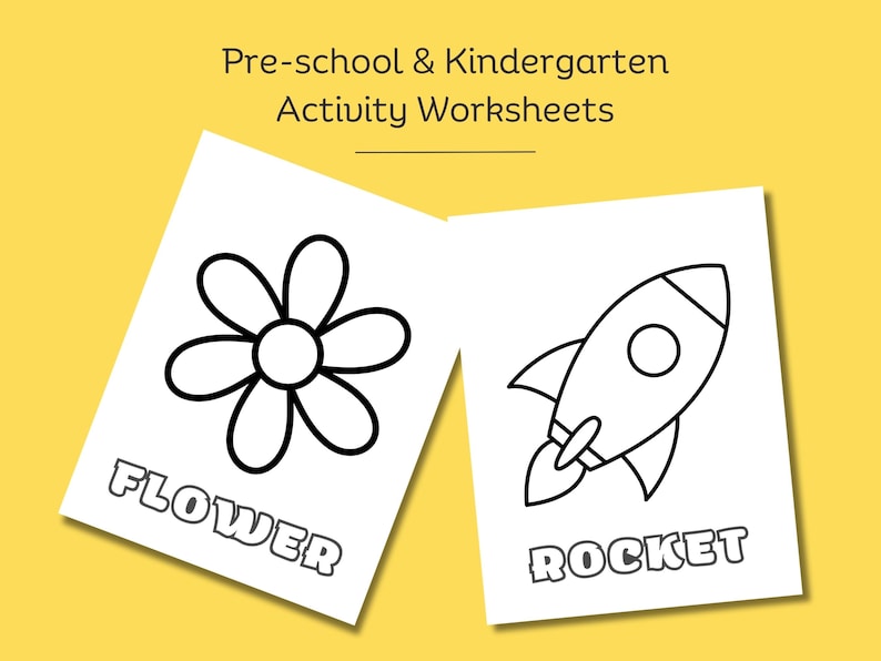 80 First Words Coloring Book, Simple Learning Activity (PDF Pattern) - Etsy