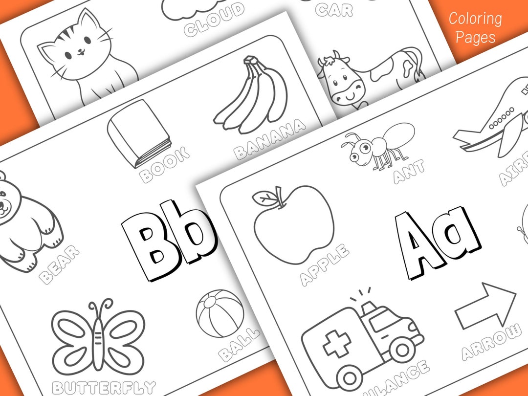 Alphabet Coloring Pages | Preschool Coloring Activity Pages | Preschool ...