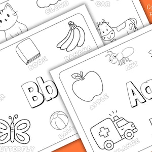 Alphabet Coloring Pages | Preschool Coloring Activity Pages | Preschool ...