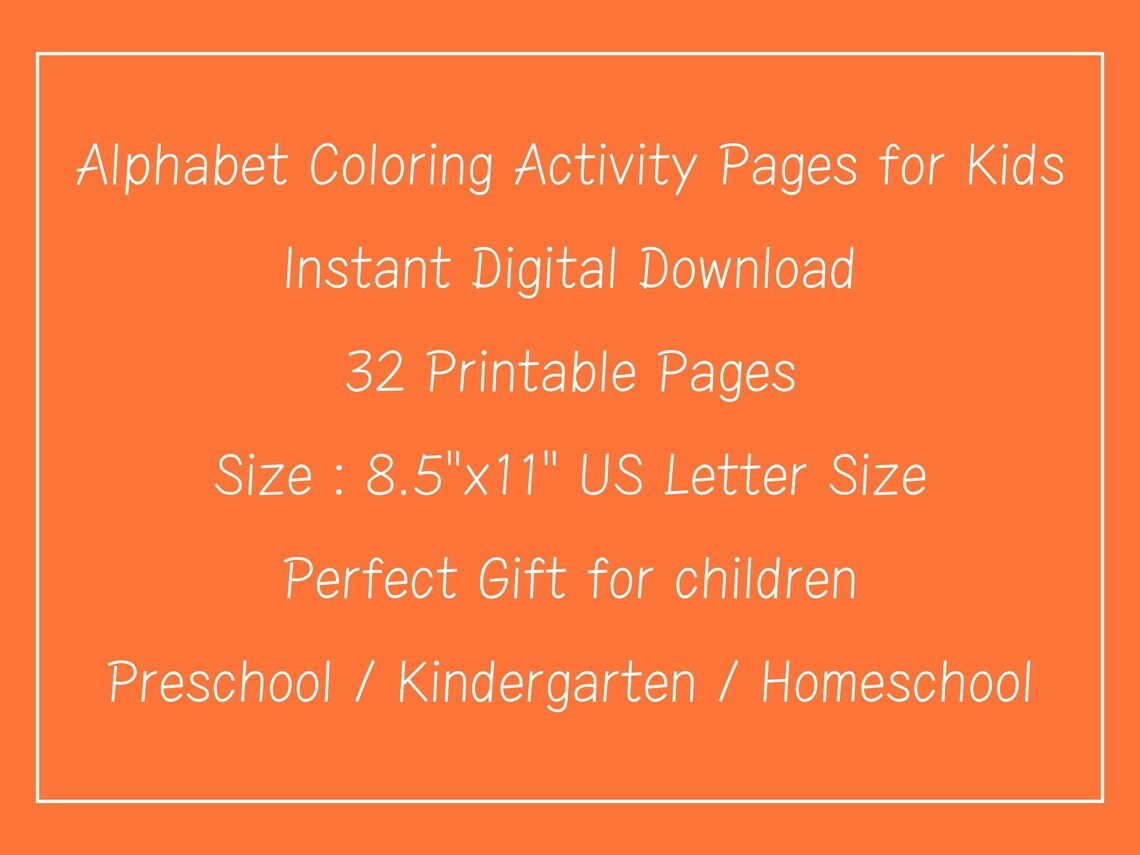 Alphabet Coloring Pages Preschool Coloring Activity Pages Preschool ...