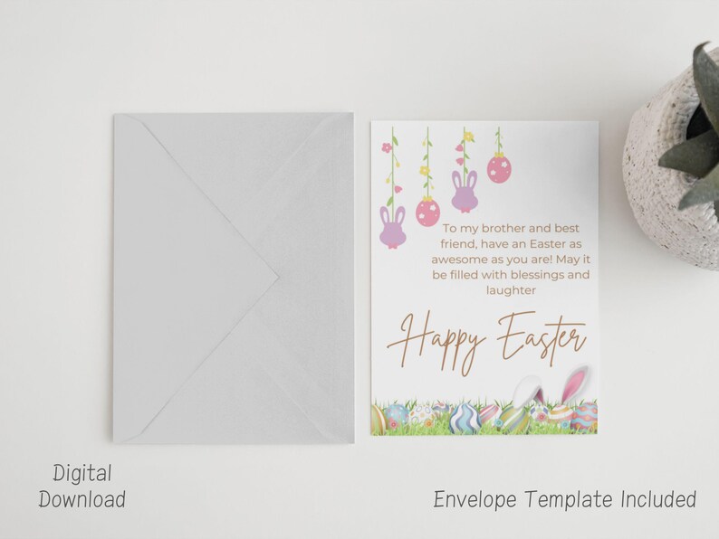 Bro Easter Printable Card | Printable Happy Easter Card for Brother ...