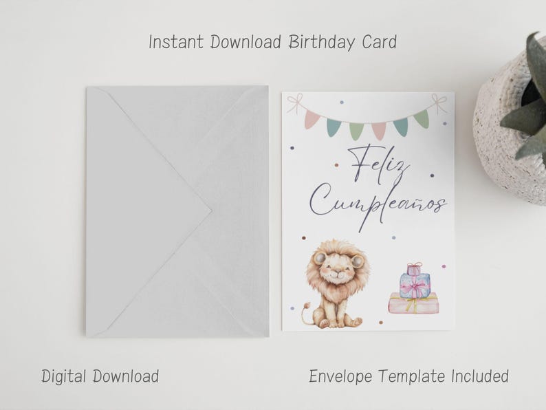 Printable Feliz Cumpleaños Card | Spanish Birthday Card | Printable Birthday Card for Friends ...