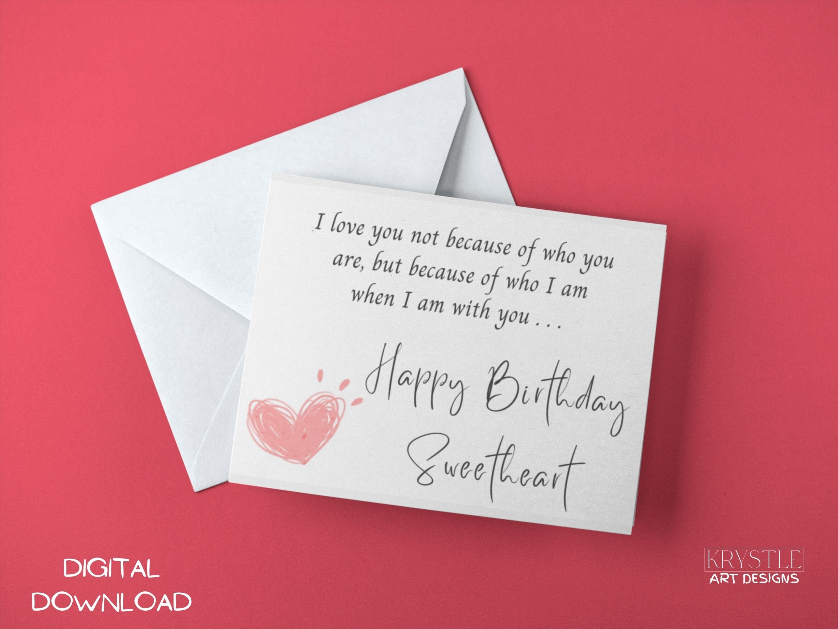 Romantic Birthday Card Printable Birthday Card for Boyfriend - Etsy