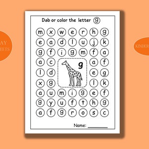 Dab the Letters Worksheets. 26 Printable Lowercase Alphabet Dab It ...