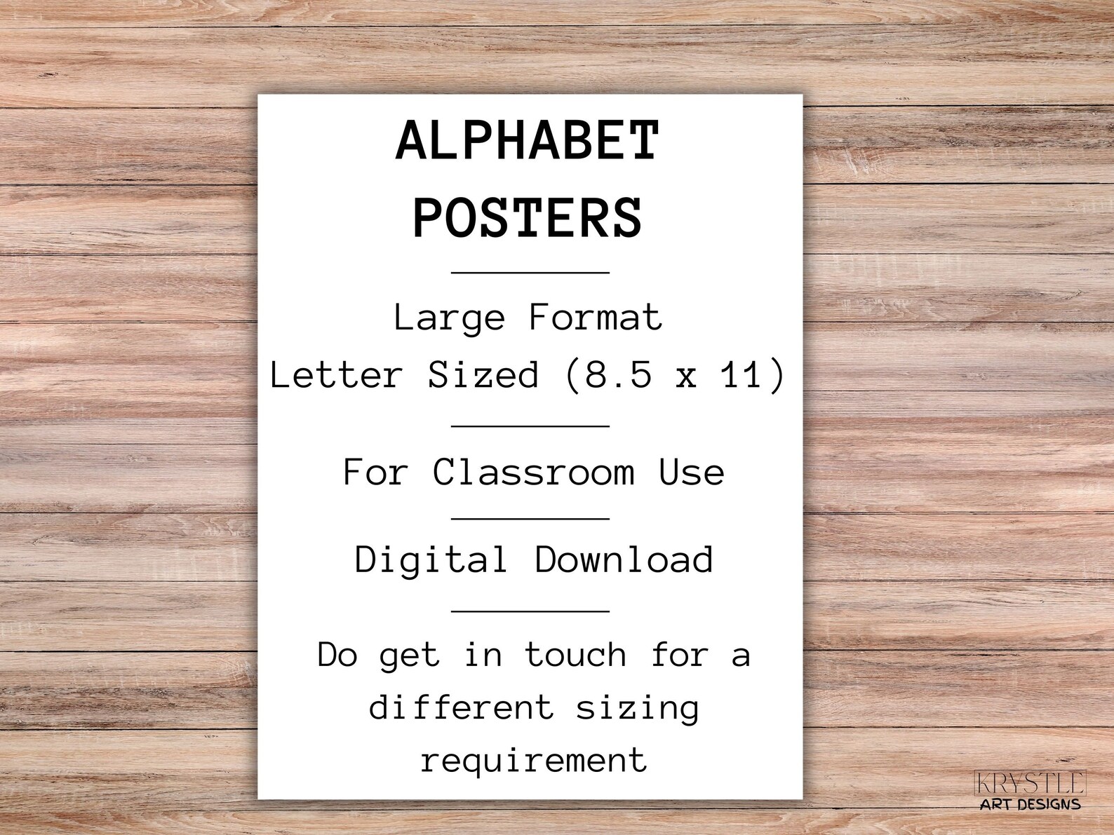 Alphabet Poster Classroom | Alphabet Poster Printable | Large Format ...