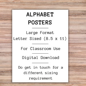 Alphabet Poster Classroom | Alphabet Poster Printable | Large Format ...