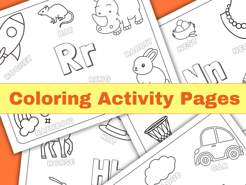 Alphabet Coloring Pages Preschool Coloring Activity Pages Preschool ...