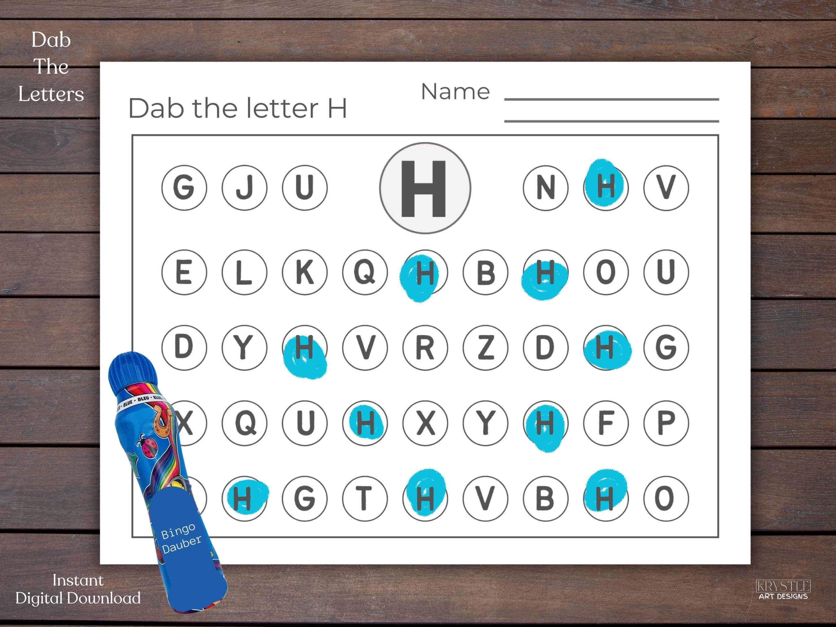 Alphabet Dab Worksheets: A-Z Letter Find, Homeschool Printable (PDF) - Etsy