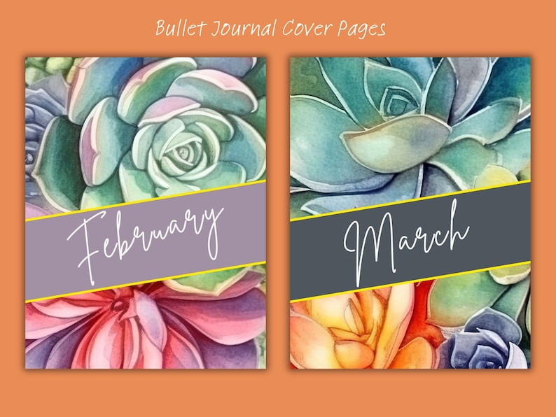 Floral Monthly Journal Cover Pages: A5 & A4 Printable (digital Download ...