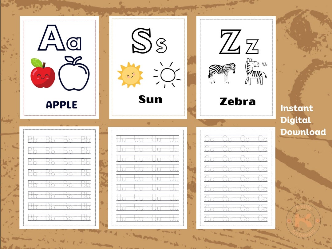 52 Printable Alphabet Coloring Pages & Letters Tracing Pages. Printable ...