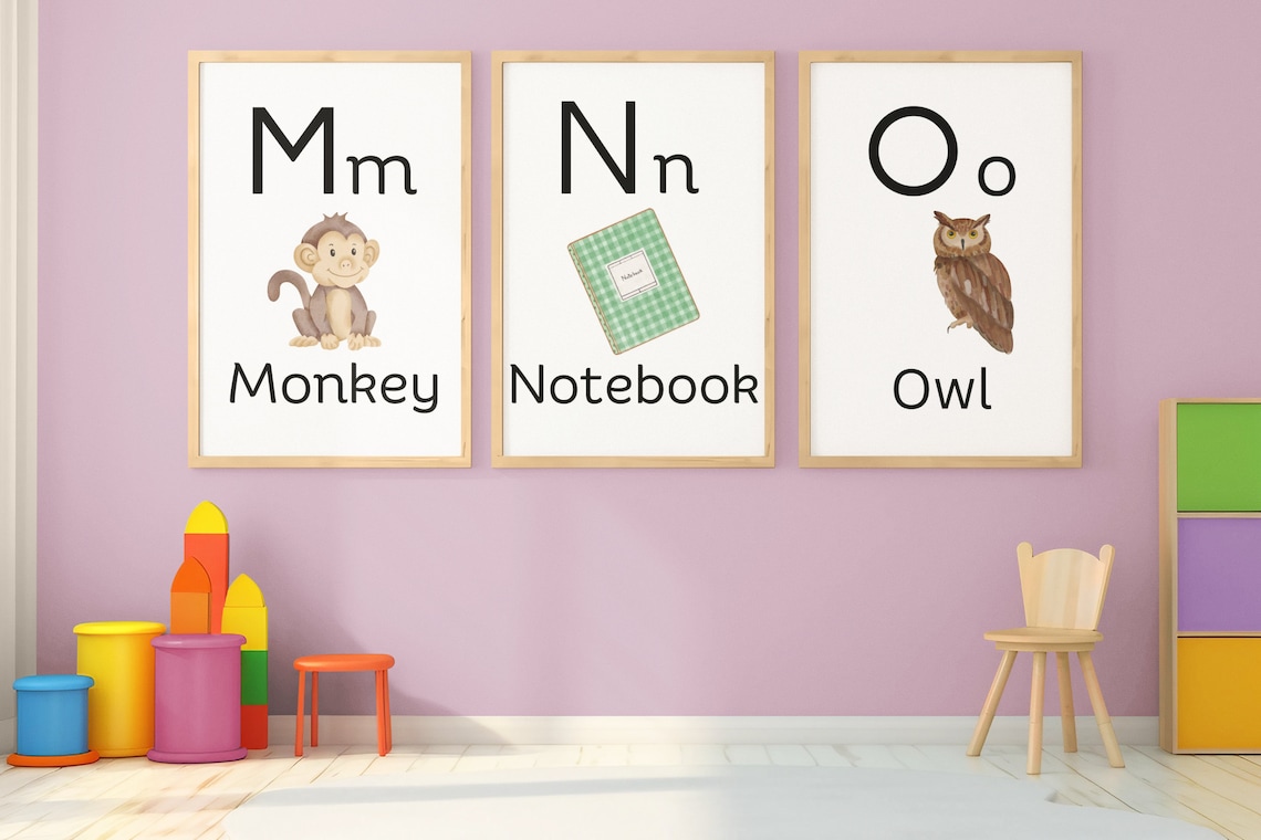 Alphabet Poster Classroom | Alphabet Poster Printable | Large Format ...