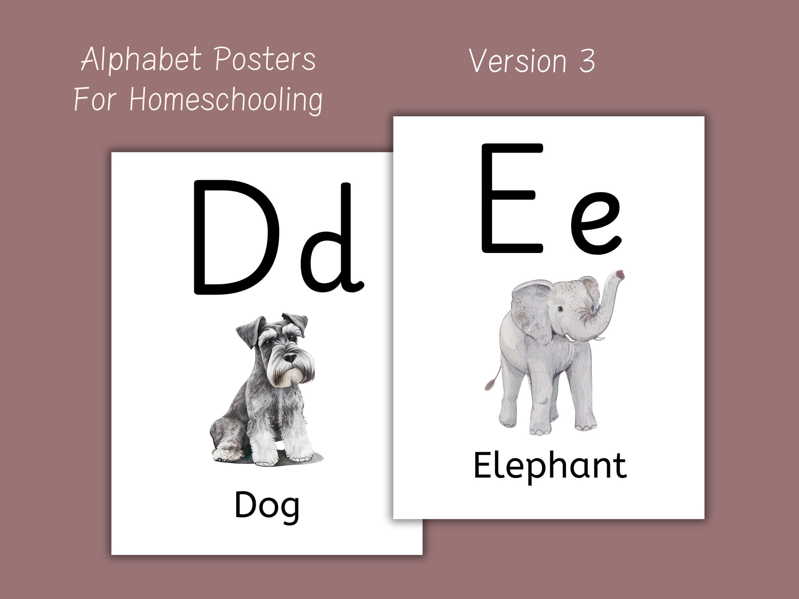 Alphabet Poster for Classroom Printable Alphabet Posters for Nursery ...