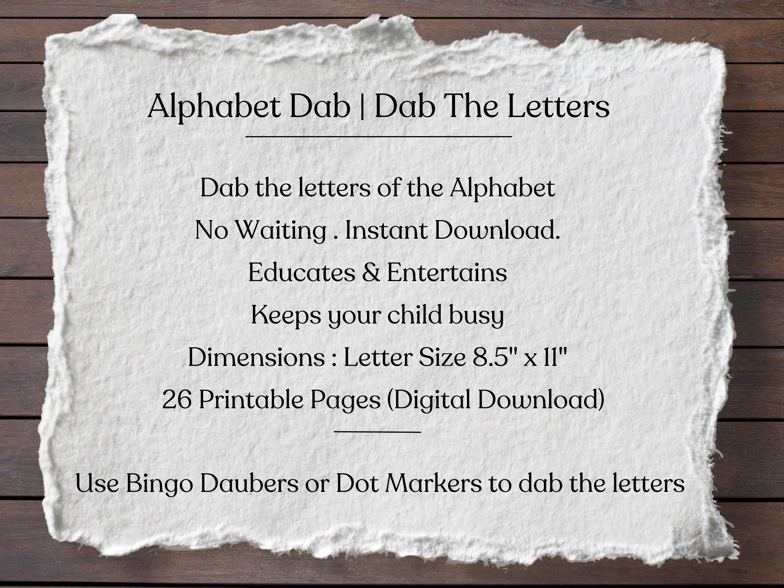Alphabet Dab Worksheets | Dab It Worksheet | Dab the Letters Printable ...