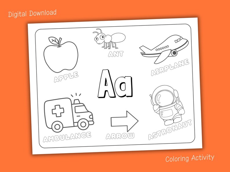Alphabet Coloring Pages Preschool Coloring Activity Pages Preschool ...