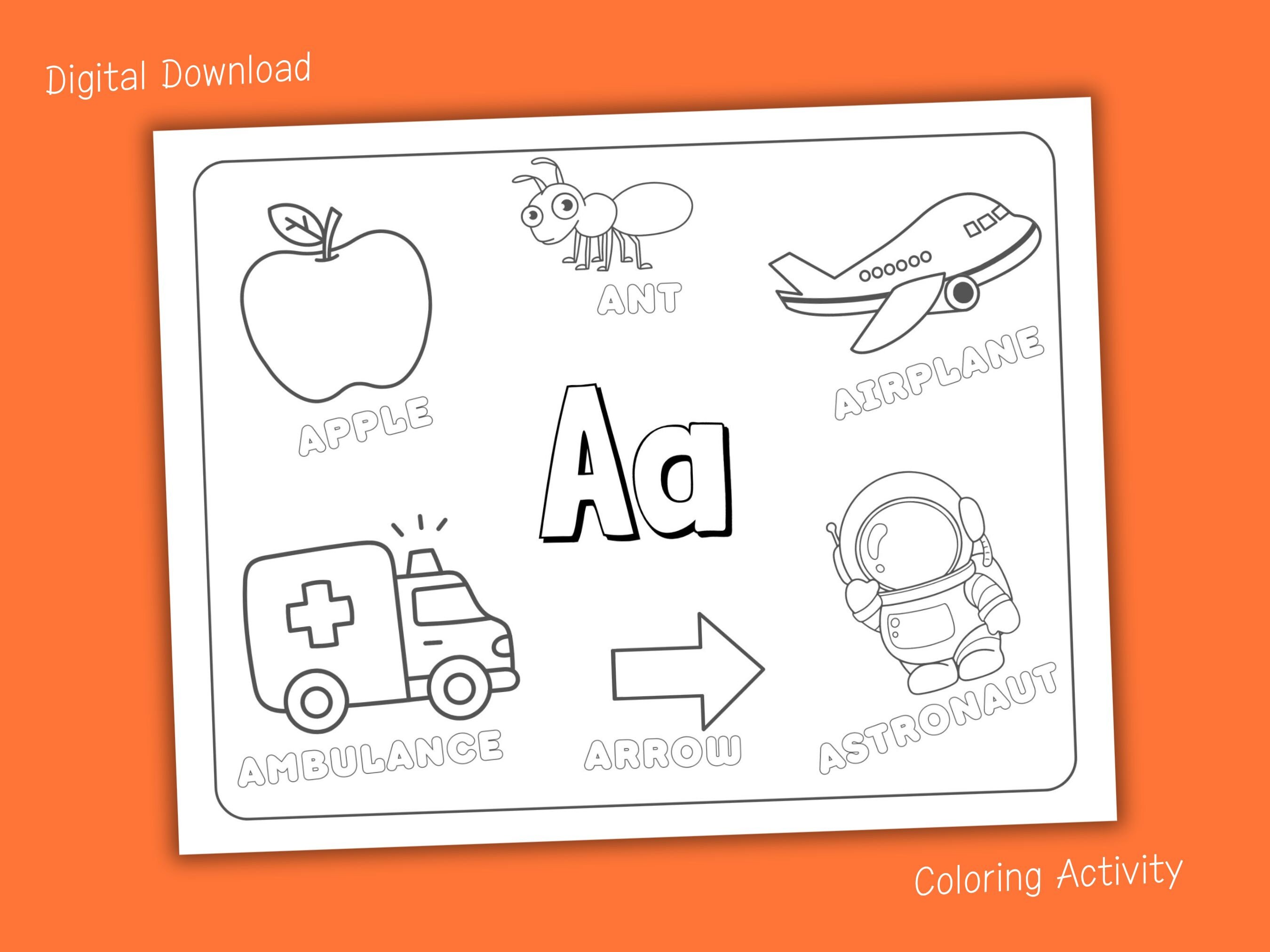 Alphabet Coloring Pages Preschool Coloring Activity Pages Preschool ...