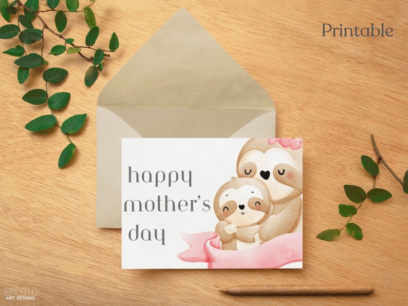 Printable Mother's Day Card. Instant Download. Mother's Day Greetings ...