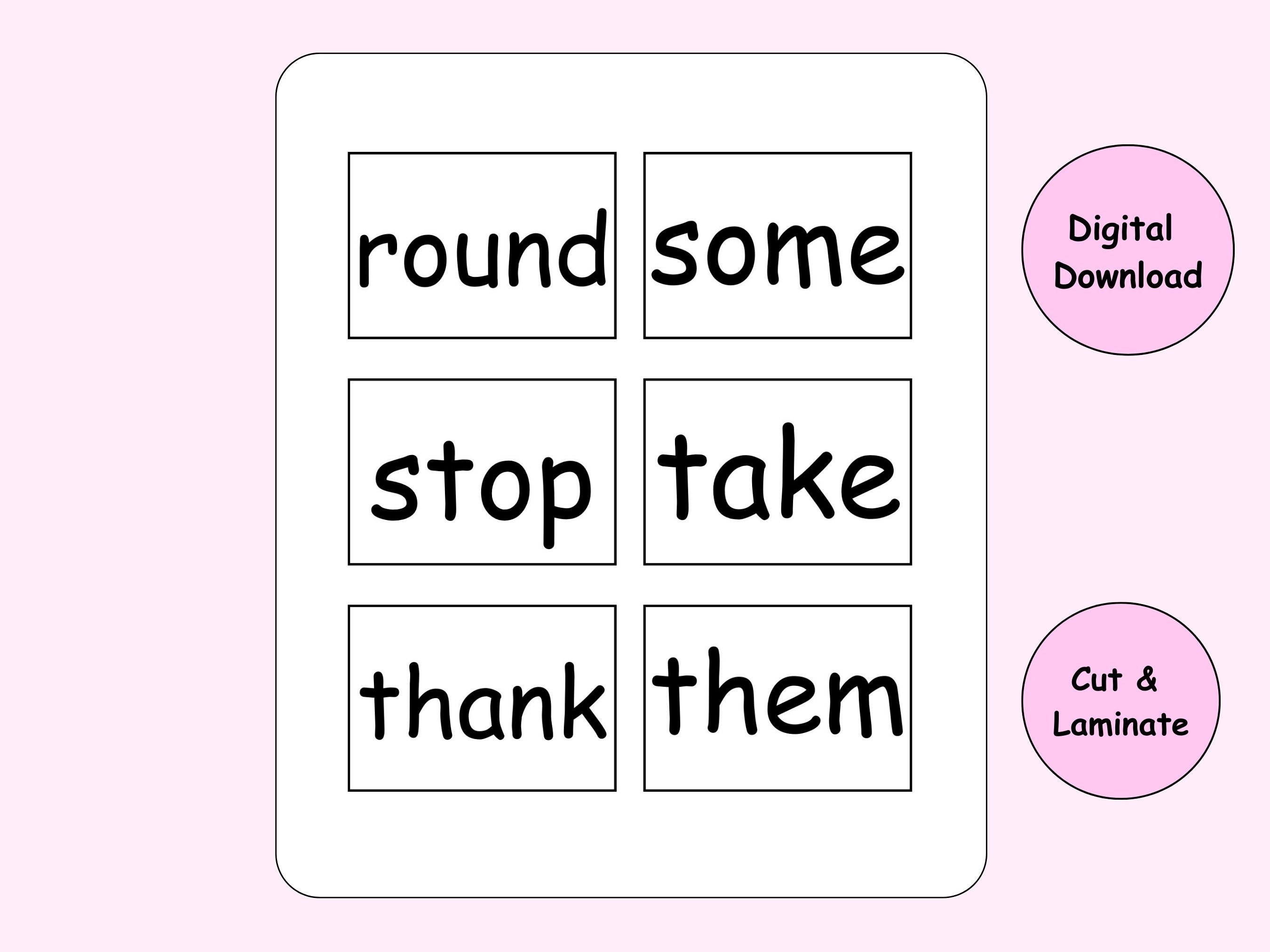 First Grade Sight Words Flashcard 41 Printable Flashcards Dolch Sight ...