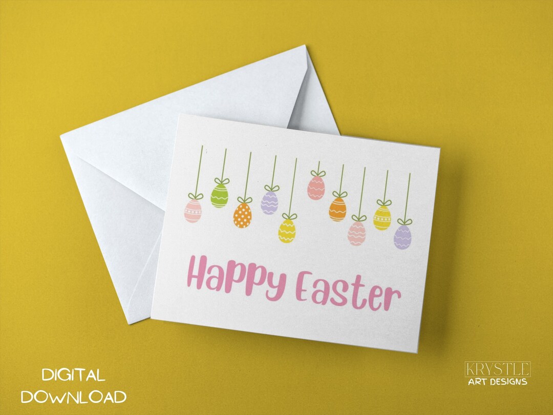 Easter Card Printable | Printable Easter Card | DIY Easter | Card ...