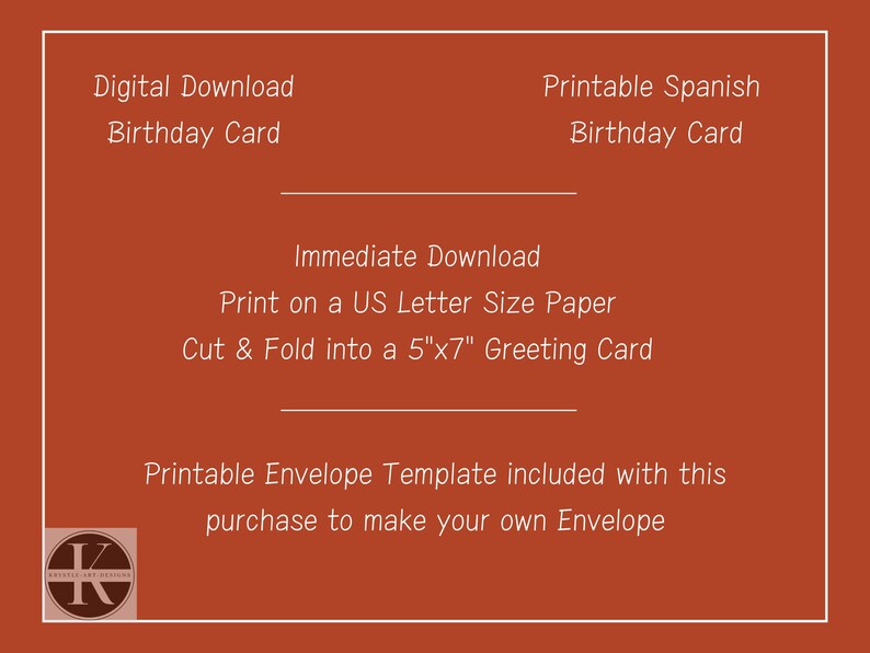 Feliz Cumpleaños Printable Card Printable Spanish Birthday Card Spanish ...