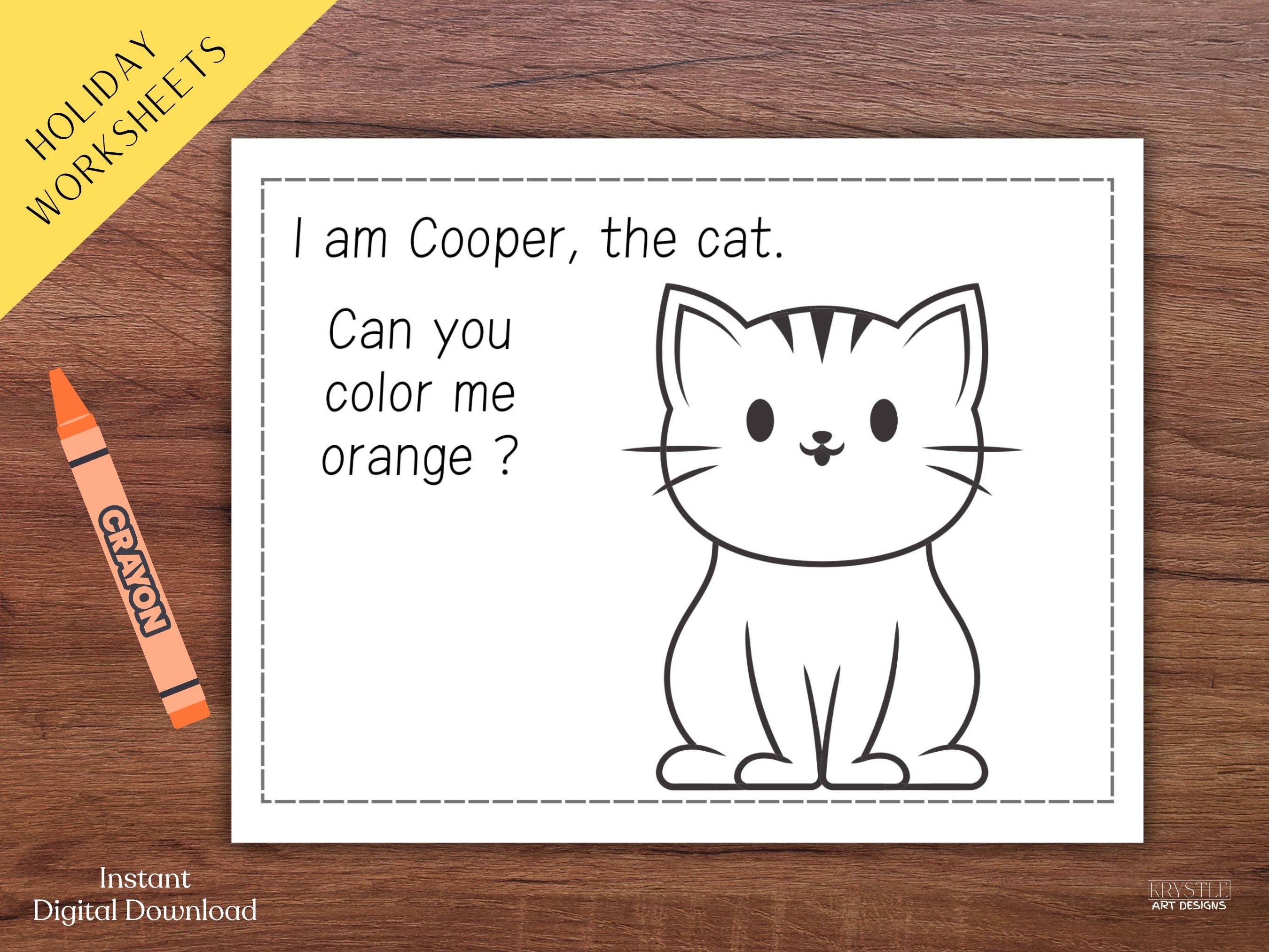 Interactive Coloring Pages: Read & Color Activity, Ages 4+ (PDF) - Etsy
